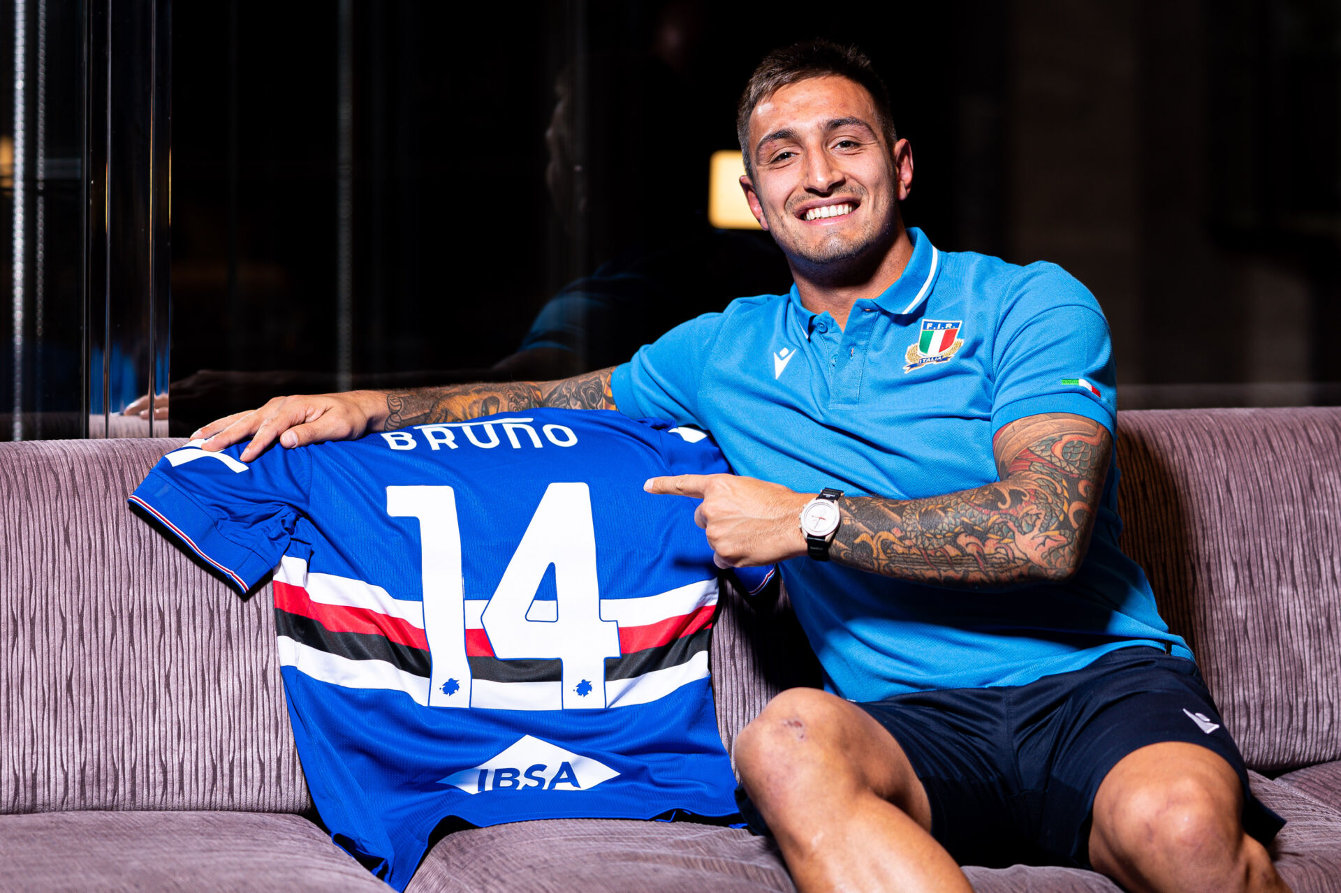 Italy rugby star and Samp fan, Bruno: “It’s a dream to play at the ...